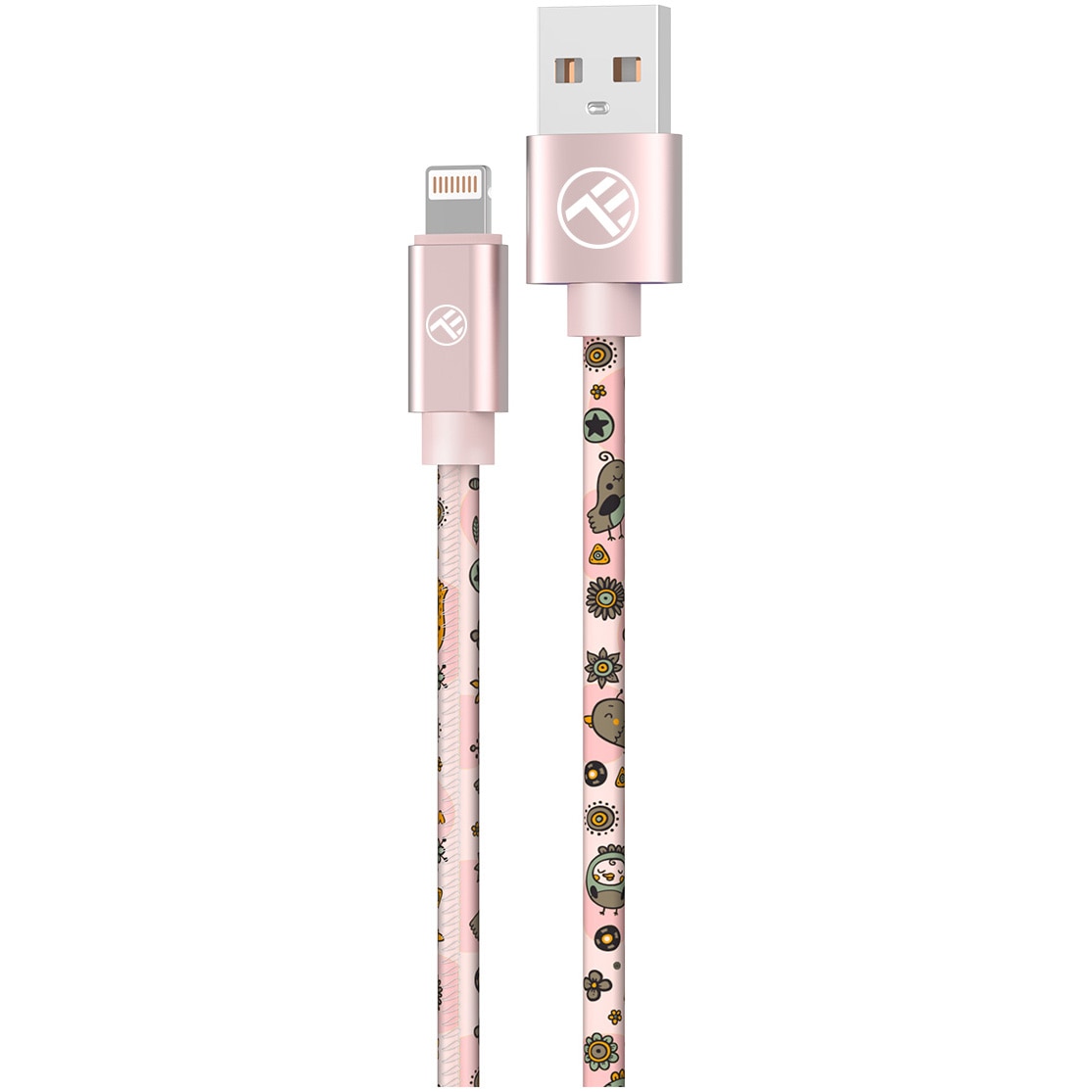 Tellur Graffiti USB to tip Lightning cable, 3A, 1m, pink - eMAG.ro