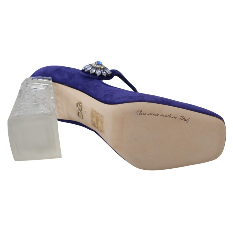 Pantofi dama, Dolce & Gabbana, Piele intoarsa, Violet, 36 - eMAG.ro