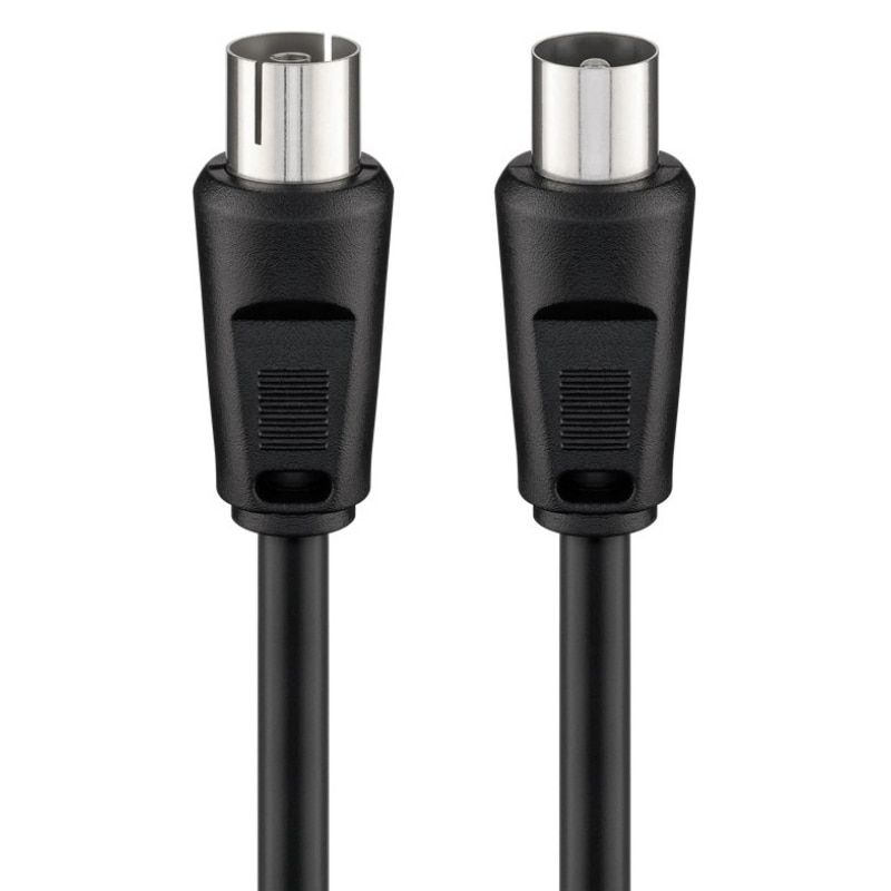 Cablu antena TV Goobay, Tata-Mama, 2,5m, Negru - eMAG.ro