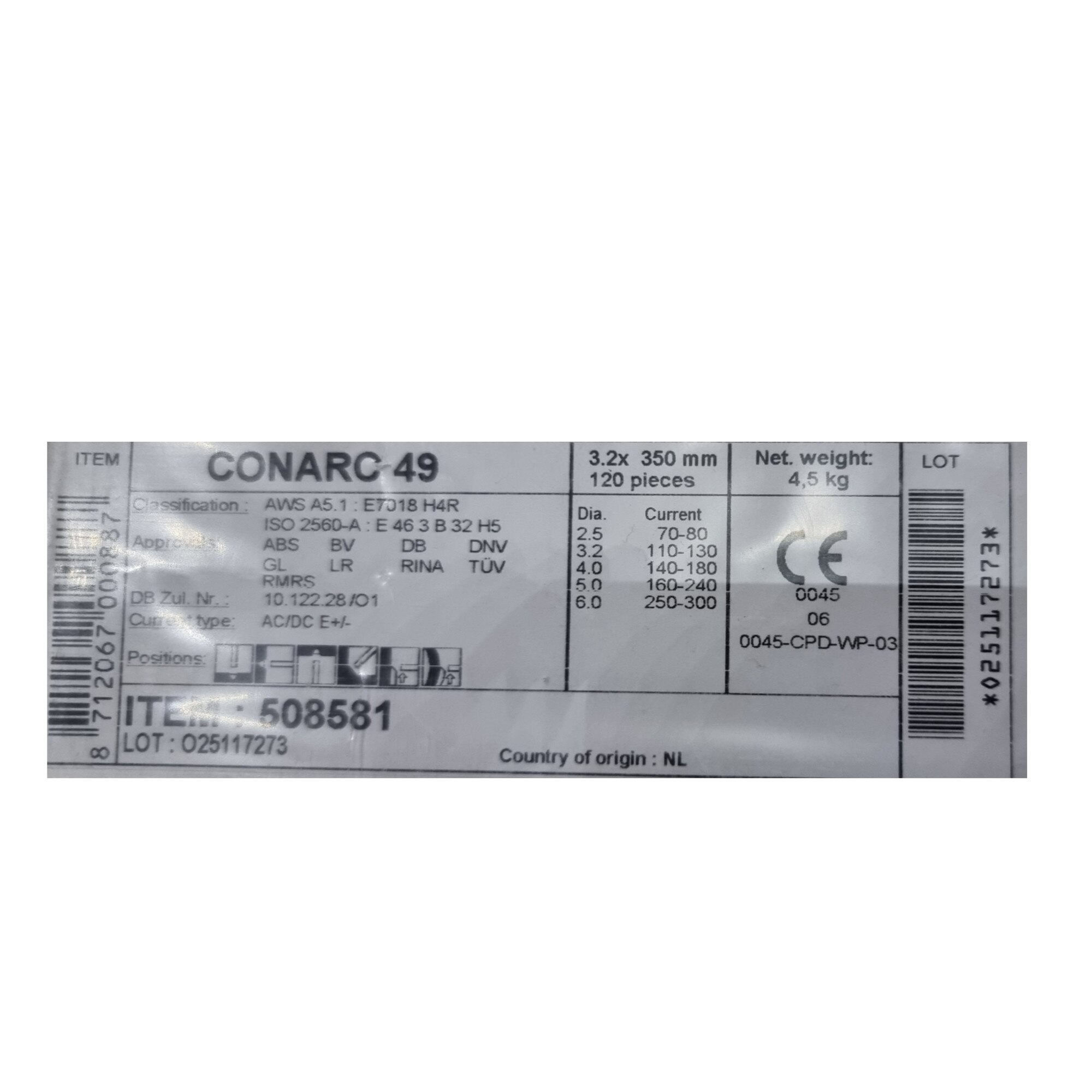 Electrozi bazici CONARC 49 3.2x350, 4.5kg/pachet - eMAG.ro