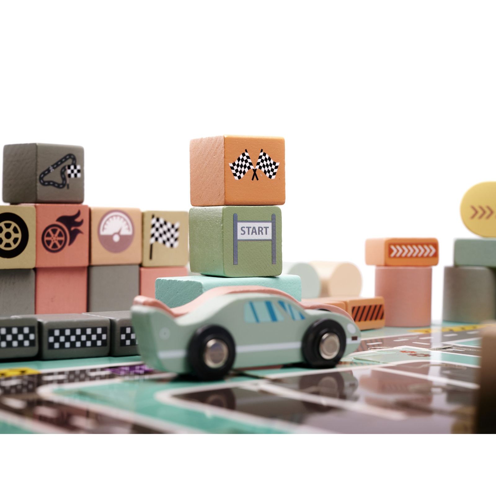 ISP "Likesmart Puzzle City 6195" fa kocka építőkészlet, 112 darabból és ...