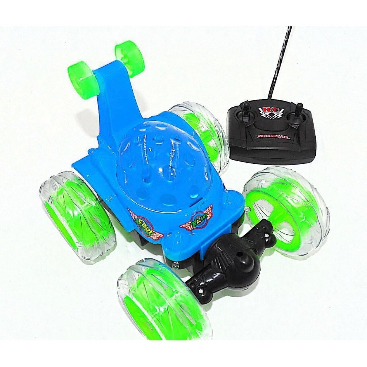 Masina 5 roti rotatie 360 grade, cu telecomanda, lumini si sunete 18 x ...