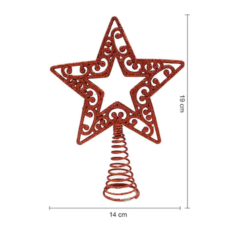 Varf decorativ de brad in forma de stea 14 cm x 19 cm Mini Junior LBY ...