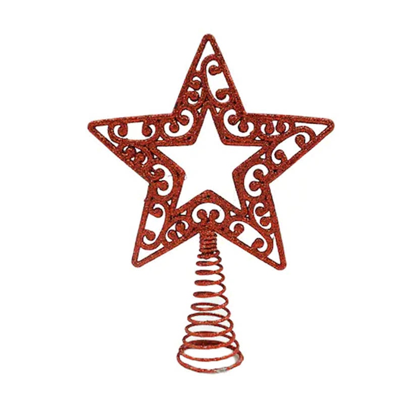 Varf decorativ de brad in forma de stea 14 cm x 19 cm Mini Junior LBY ...