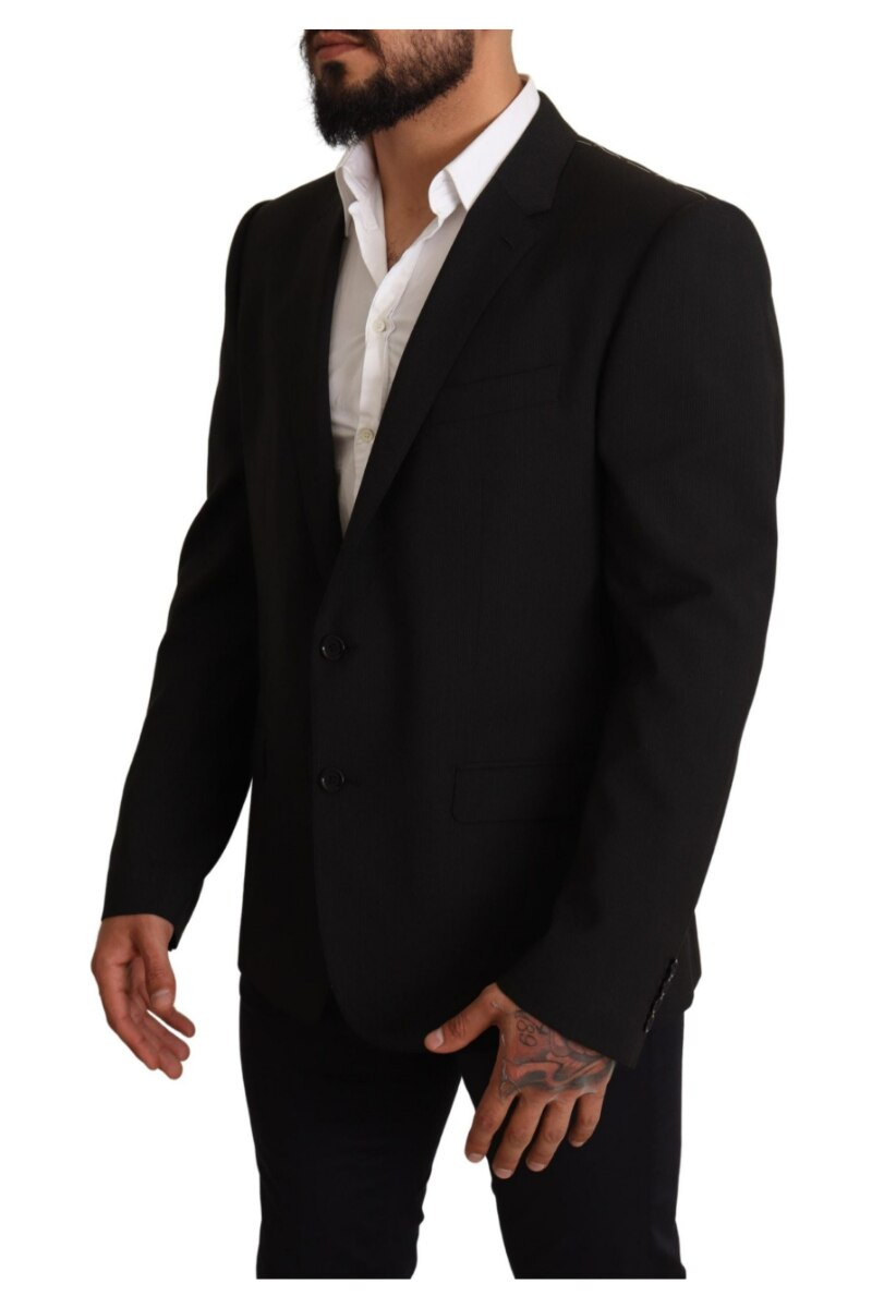 Sacou barbati Martini, Dolce & Gabbana, Poliester/Lana, Slim fit, Negru ...