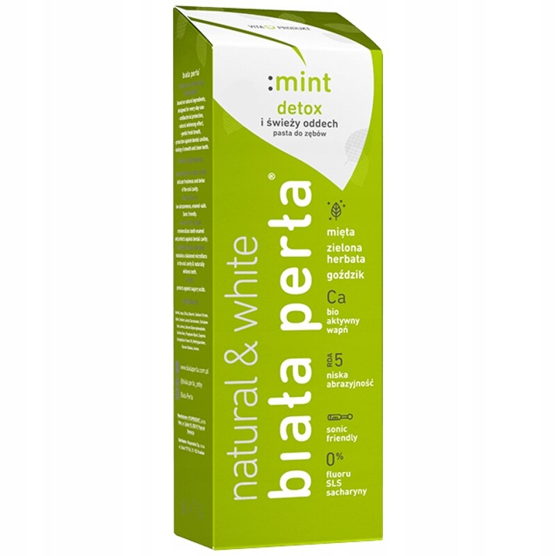 Pasta de dinti, White Pearl, menta naturala, fara fluor, 75 ml - eMAG.ro