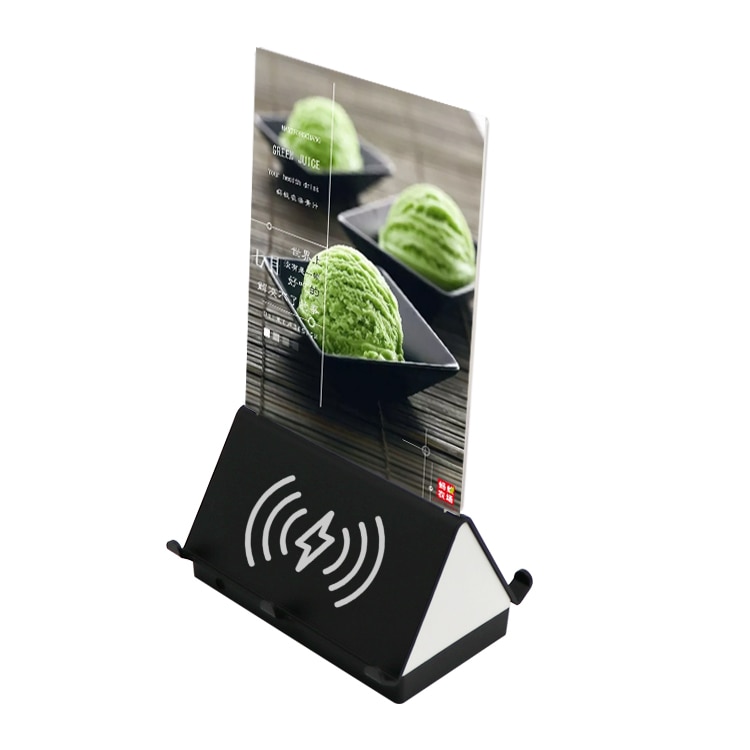 Meniu restaurant masa cu incarcator wireless telefon, 2 porturi USB si ...