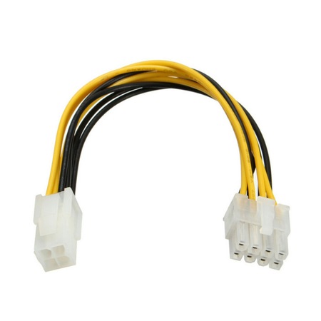Cablu, PowerTech, MB 4pin/8pini, 20cm, Negru/Galben - eMAG.ro