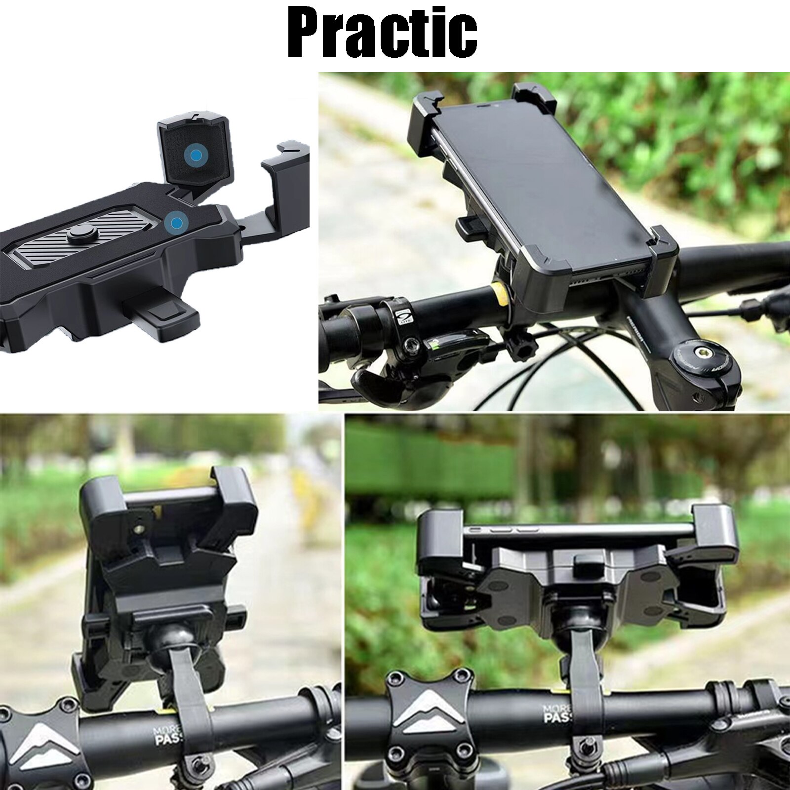 Suport telefon pentru bicicleta/motocicleta, Wieysdoo, Rotativ ...