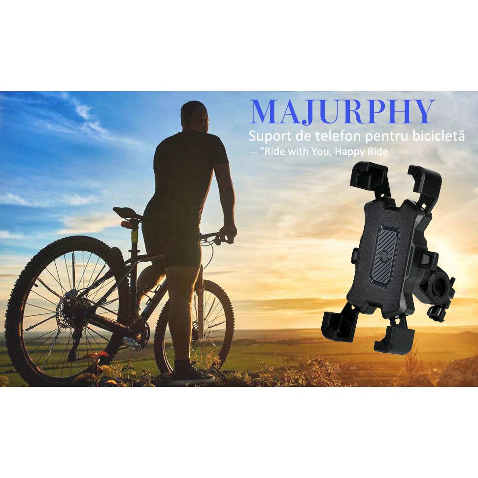 Suport telefon pentru bicicleta/motocicleta, Wieysdoo, Rotativ ...