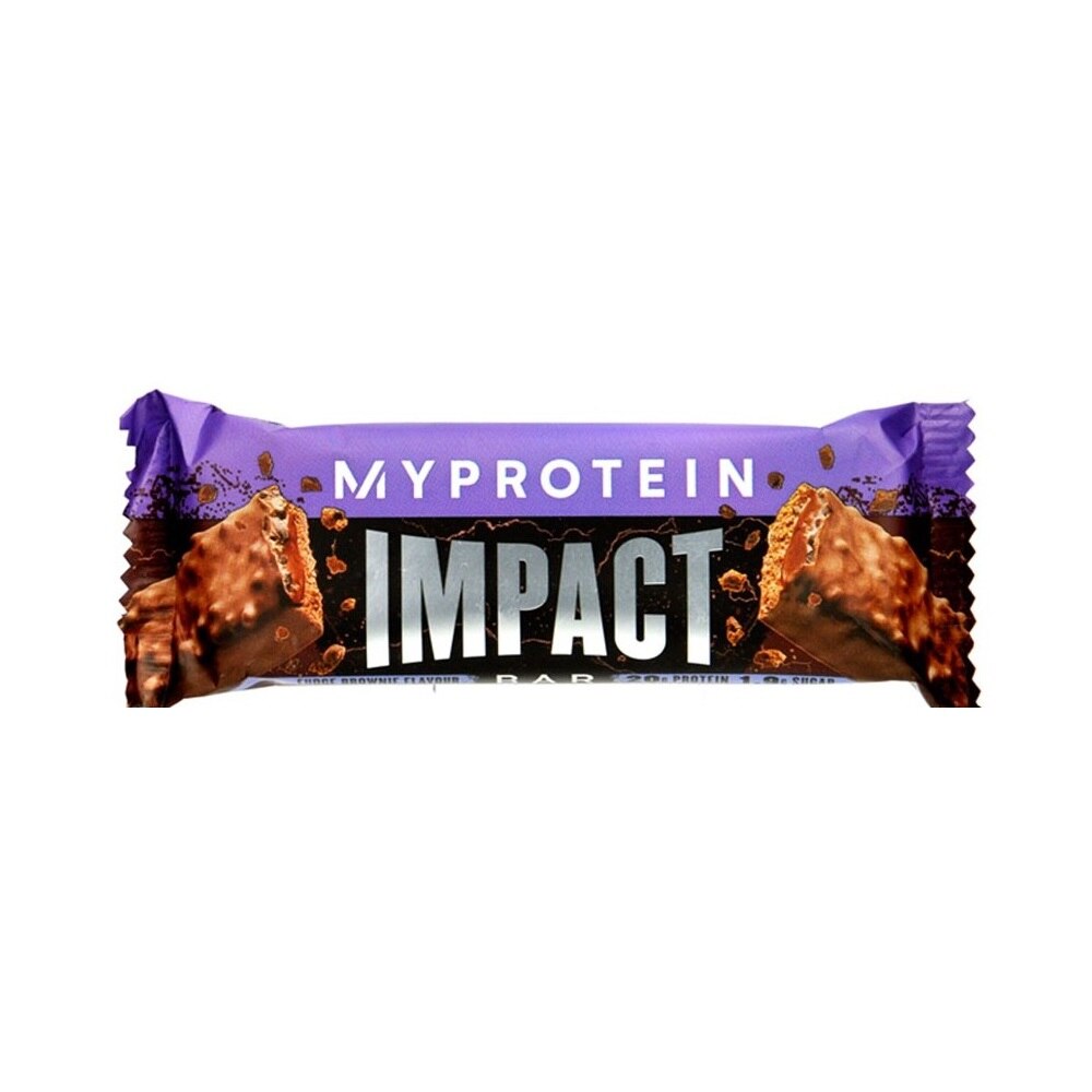 Baton Proteic, Myprotein Impact Protein Bar, Fudge Brownie, 64g - eMAG.ro