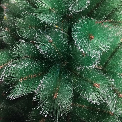 Brad artificial cu suport metalic inclus 1,8m, Pin verde cu capete albe ...