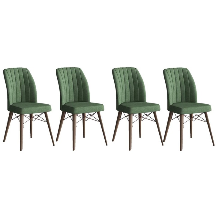 Set 4 Scaune Horizon, dining, bucatarie, lemn/stofa, material textil ...