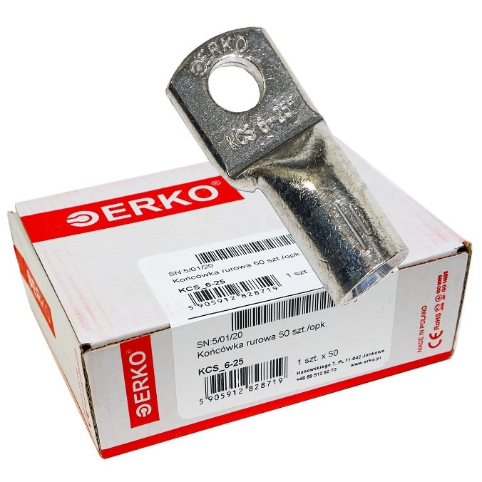 Terminal de cablu tip inelar KCS 25mm-M6 50 buc Erko - eMAG.ro