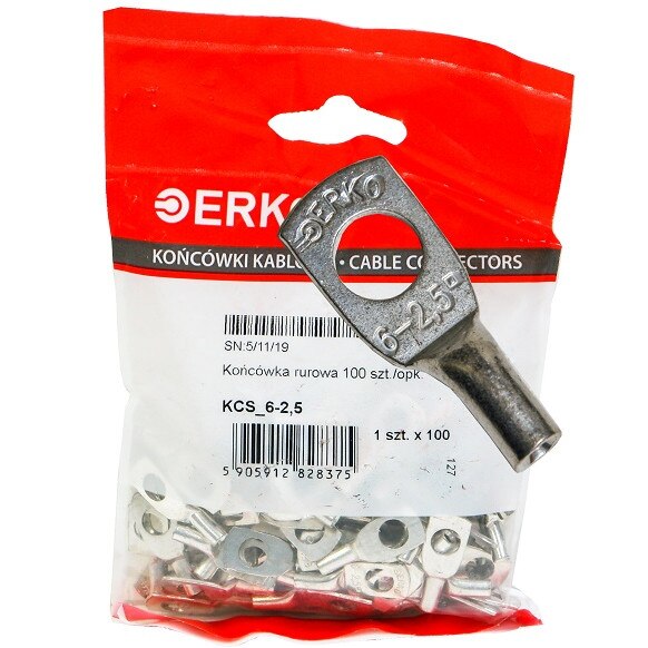 Terminal de cablu tip inelar KCS 2,5mm-M6 100 buc Erko - eMAG.ro