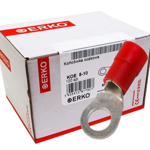 Terminal de cablu tip inelar izolat KOE 10mm-M8 100 buc Erko - eMAG.ro