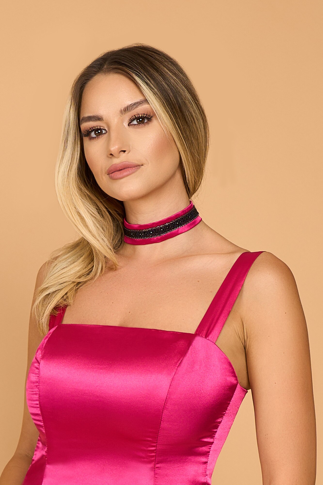 Corset elegant din satin Murano Fuchsia S INTL - eMAG.ro