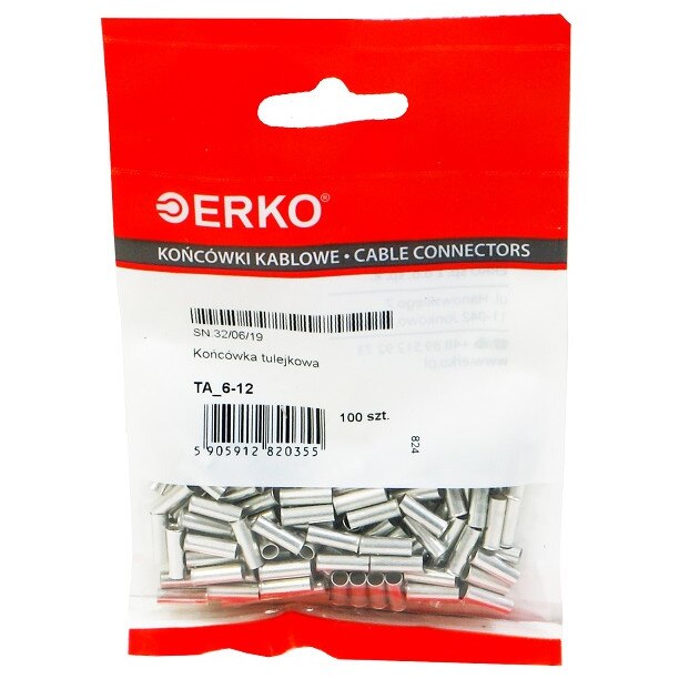 Terminal de cablu neizolat TA 6-12 100 buc ERKO - eMAG.ro