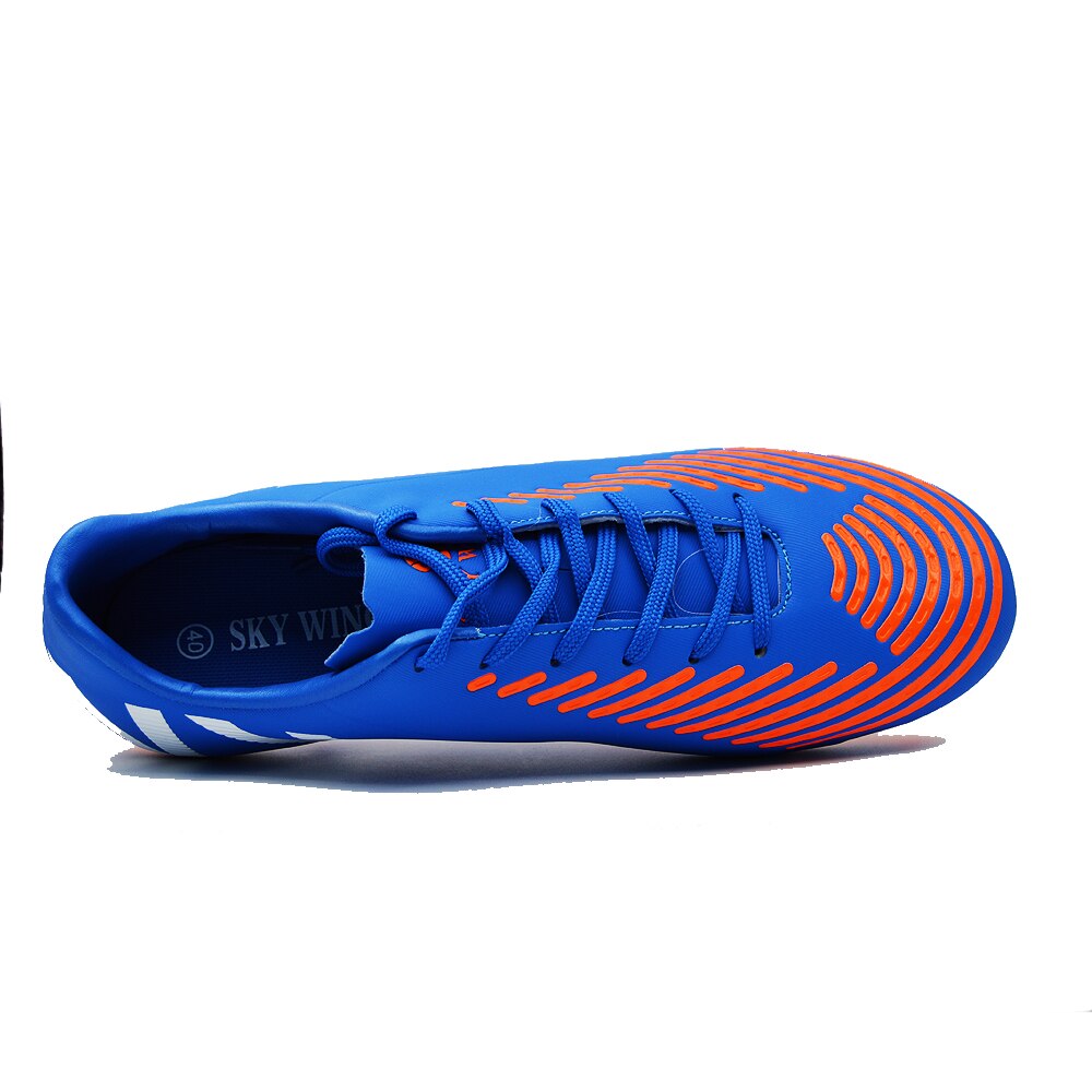 Ghete de fotbal MBrands, pentru gazon, cu crampoane rotunde, albastru ...