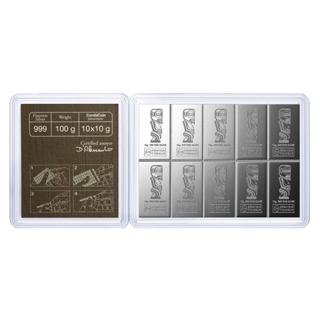 Lingou din Argint, Valcambi, 10x 10 gr, puritate 999‰ - eMAG.ro