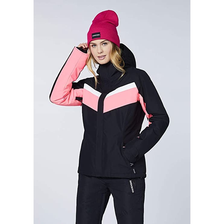 Geaca ski Chiemsee, negru/roz/alb, 10k, marime S - eMAG.ro