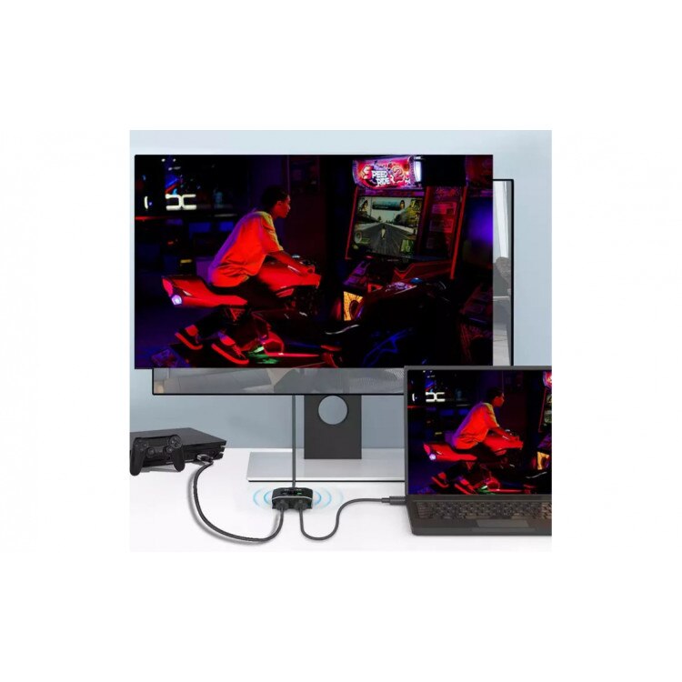 Andowl HDMI adapter, 2 USB port, 4k és 8k kimenet, 105 g, 48 Gbps - eMAG.hu