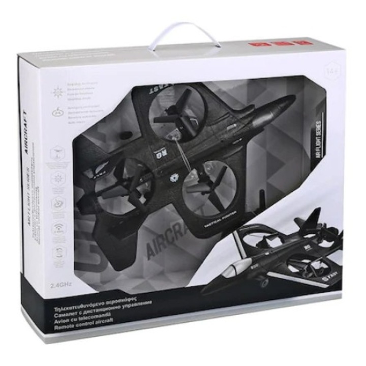 Avion de lupta cu telecomanda 2.4ghz, functii drona, revenire, plutire ...