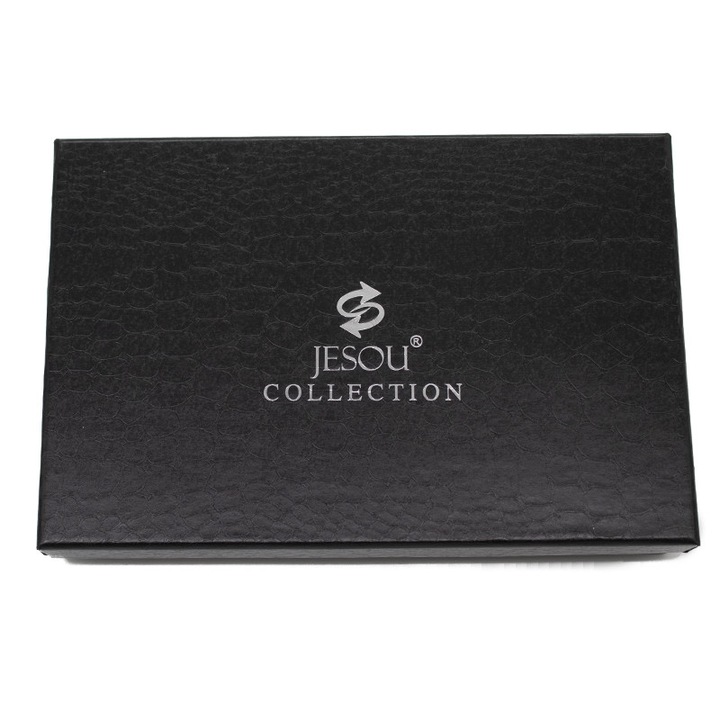 Подаръчен комплект за мъже JESOU COLLECTION, кутия с портфейл, часовник ...
