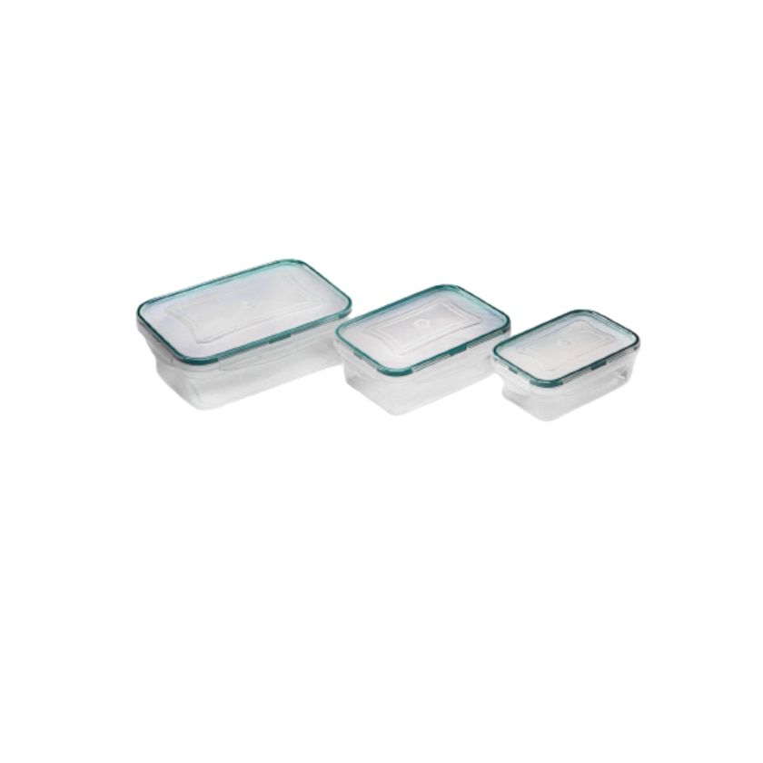 Set Cutii Alimente Dreptunghiulare Lia, Sterk, Transparente, Plastic, 3 ...