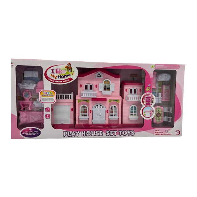 Casa pentru papusi cu mobilier si garaj - eMAG.ro