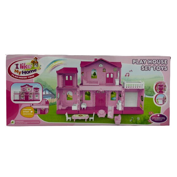 Casa pentru papusi cu mobilier si garaj - eMAG.ro