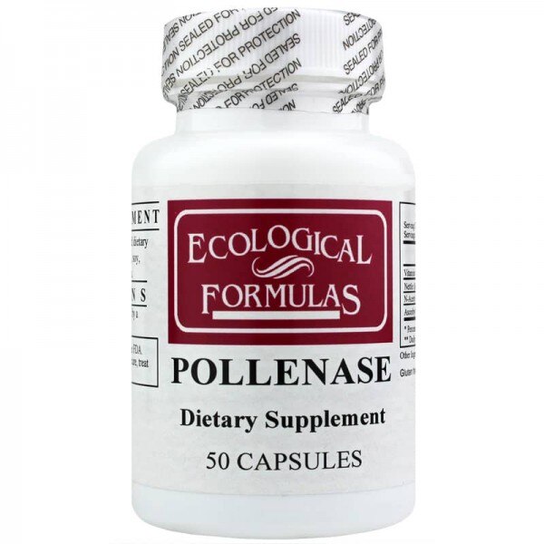 Хранителна добавка Ecological Formulas, Pollenase, Поленазе, 50 капсули ...