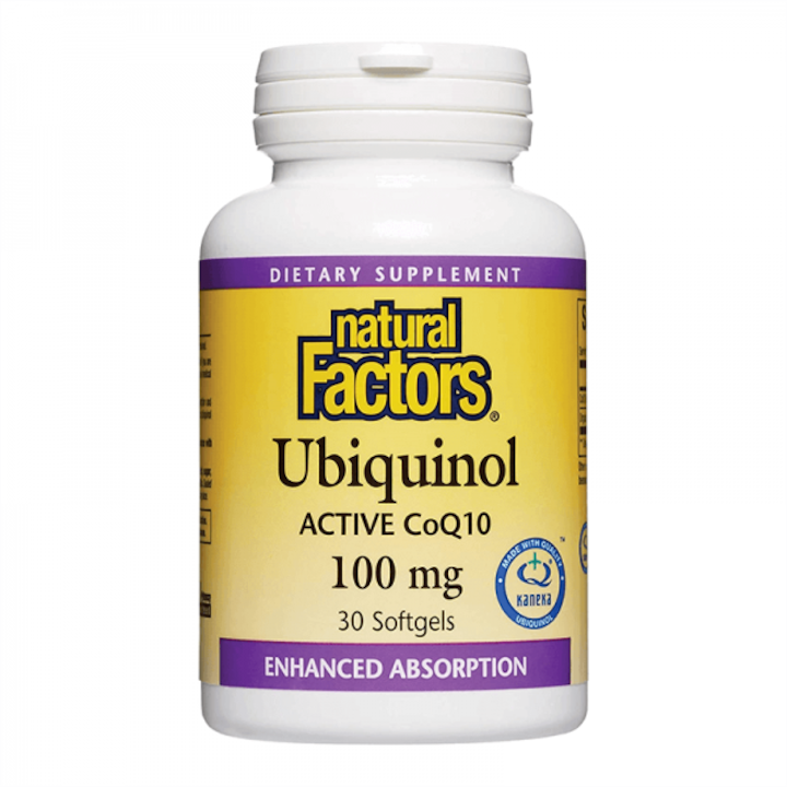 Хранителна добавка Natural Factors, Ubiquinol Active Coenzyme Q10 ...