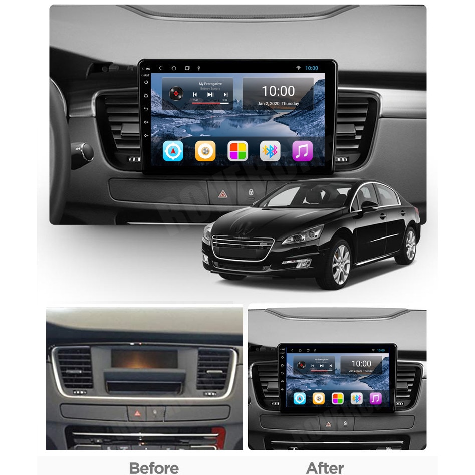 Navigatie GPS pentru Peugeot 508 2011-2018 Android Radio Bluetooth 2GB ...