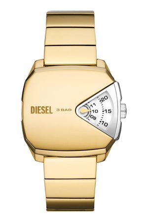 Diesel, Ceas metalic cu display lateral, Auriu - eMAG.ro