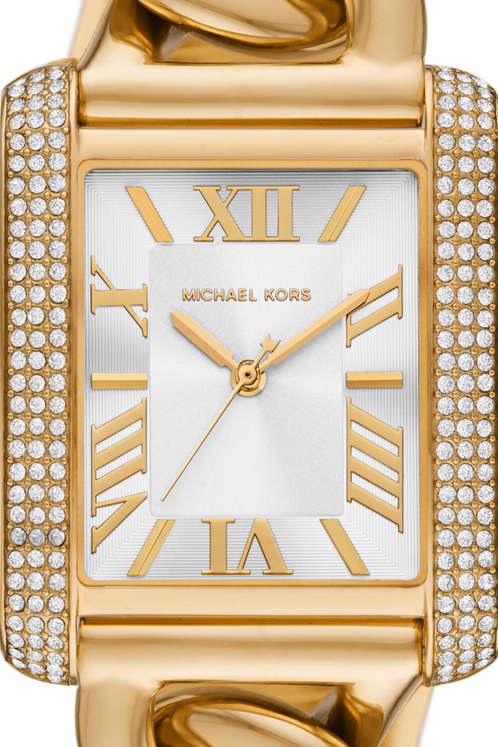 Michael Kors, Часовник от неръждаема стомана с кристали, Златист - eMAG.bg