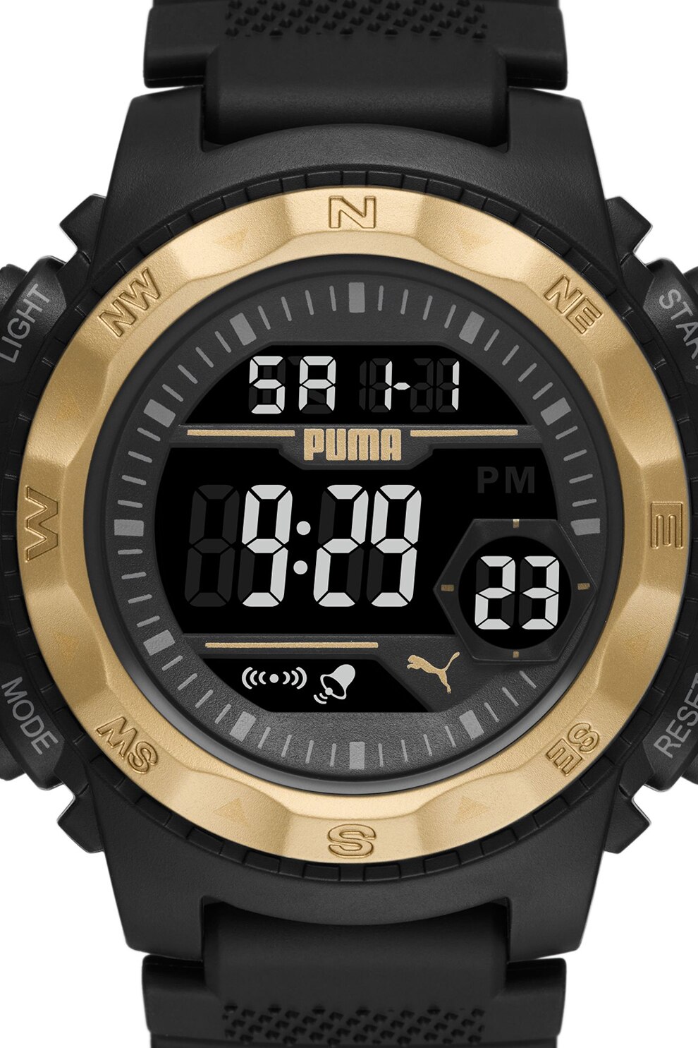 Puma, Ceas digital cu o curea de cauciuc, Negru - eMAG.ro