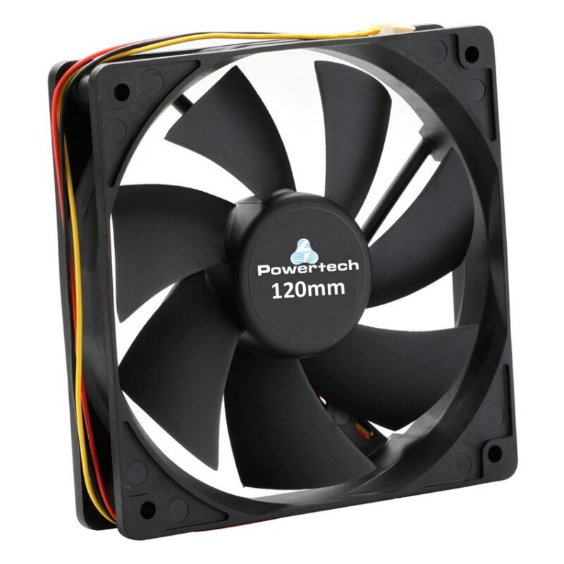 Ventilator PC PowerTech PT-156, 120x120x25 mm, Negru - eMAG.ro