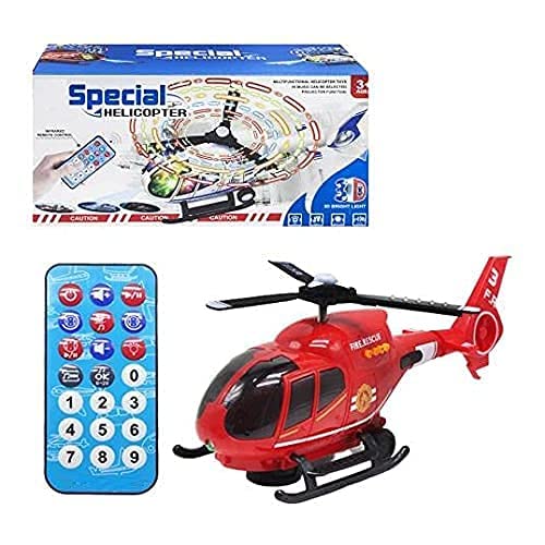 Elicopter de politie cu telecomanda, 37 cm, lumini si sunete, rosu ...