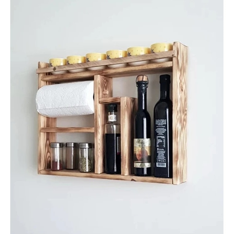 Raft de bucatarie pentru condimente, Anvers, 50x30x9.4 cm, natur - eMAG.ro