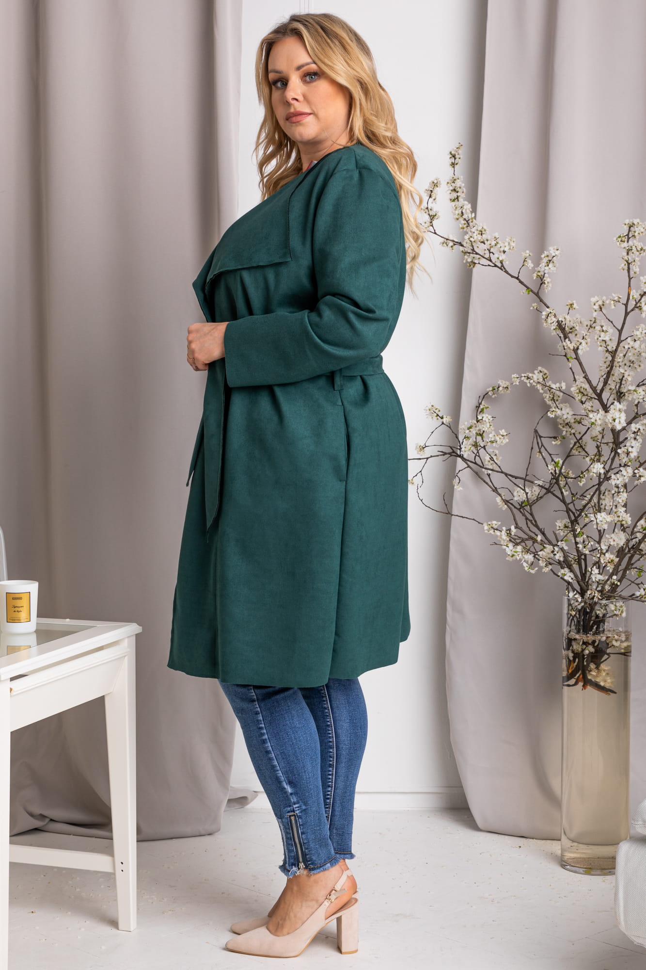 Jacheta dama, Karko, Poliester, Verde, 46/48 - eMAG.ro
