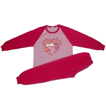 Pijamale fetite model Lovely Girl, fucsia, 146 cm (11 ani) - eMAG.ro