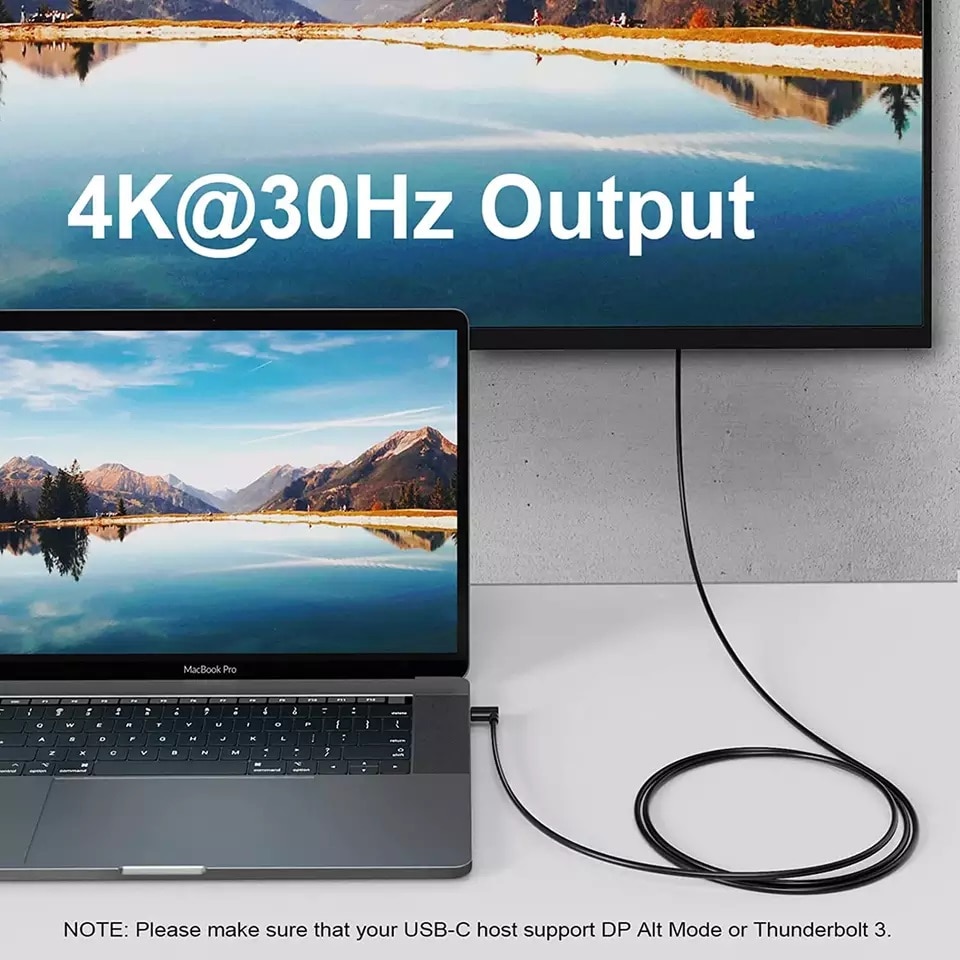 Cablu USBC HDMI CableCreation® 4K 30Hz, 1.8m USB 3.1 Type C Thunderbolt ...