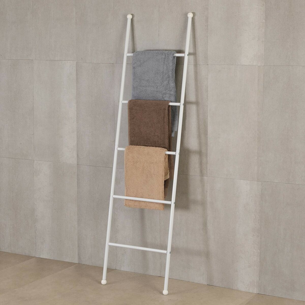 Suport pentru prosoape Versa, Alb, Metal, 42 x 150 x 20 cm - eMAG.ro