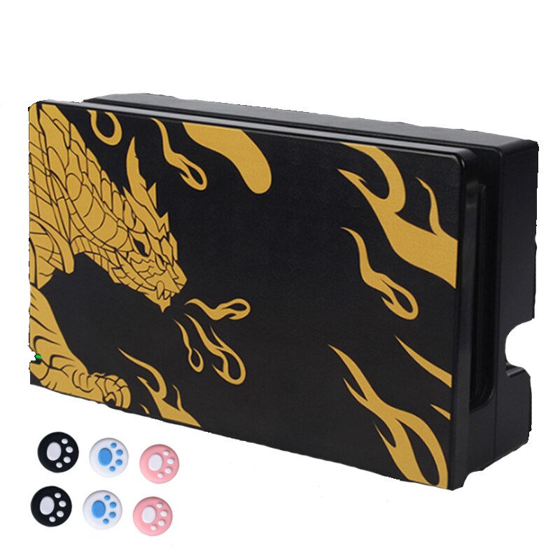 Carcasa Nintendo Switch, Dragon, Negru/Galben - eMAG.ro