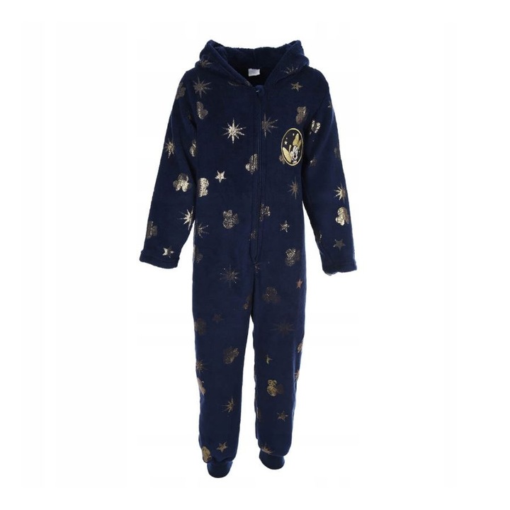 Pijama tip Overall Minnie Mouse Stars, cocolino Bleumarin 128 CM - eMAG.ro