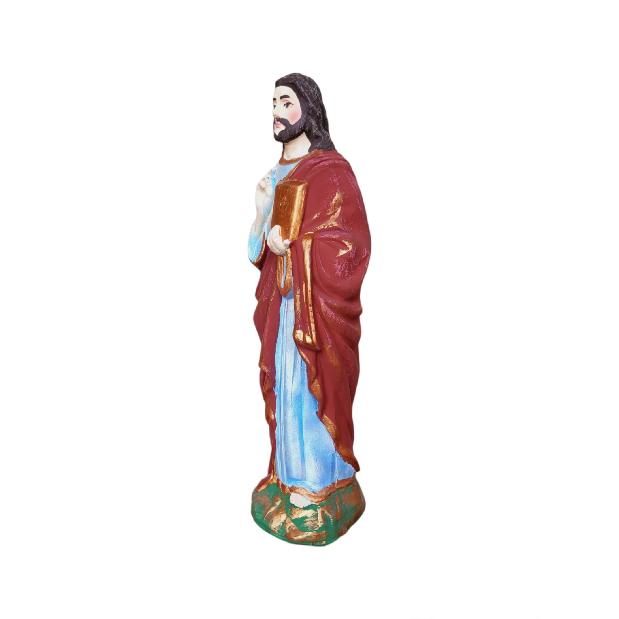Statueta Isus Hristos, pictata manual, inaltime 31 cm - eMAG.ro