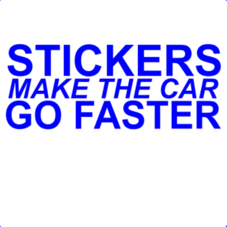 Sticker decorativ perete, auto si geam, Stickers make the car go faster ...