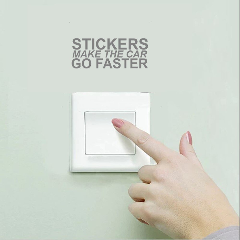 Sticker decorativ perete, auto si geam, Stickers make the car go faster ...