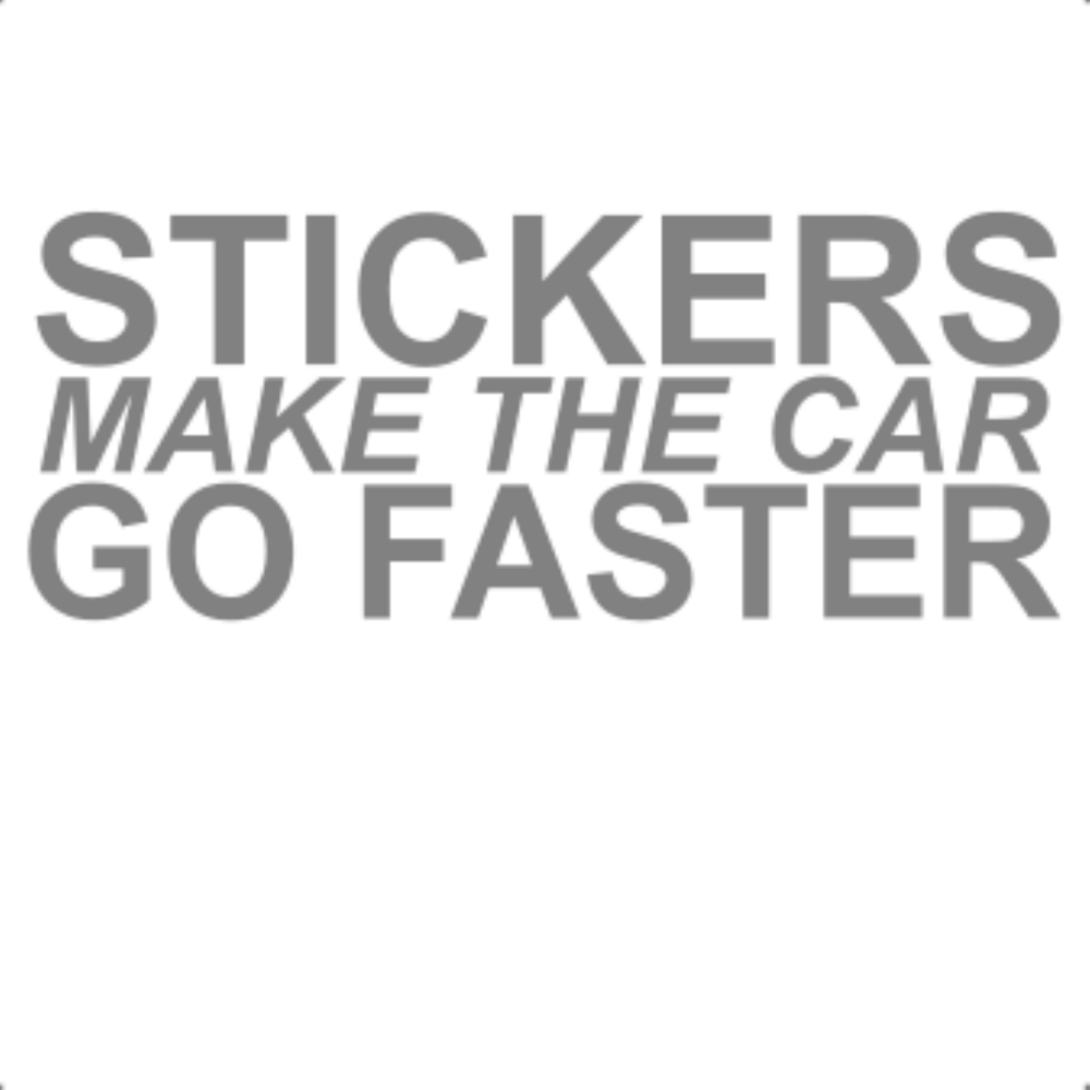 Sticker decorativ perete, auto si geam, Stickers make the car go faster ...